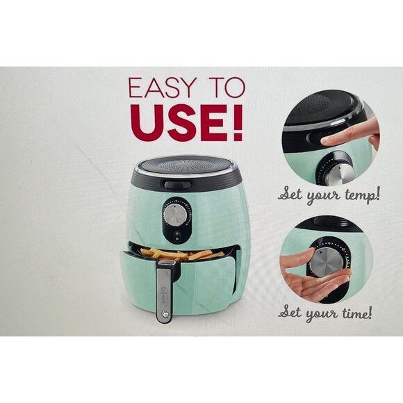 Dash | Kitchen | Dash Deluxe Air Fryer 3 Quart Aqua With Aircrisp ...